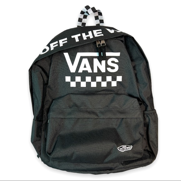 Vans | Other | Nwt Vans Logo Black Lightweight Backpack | Poshmark